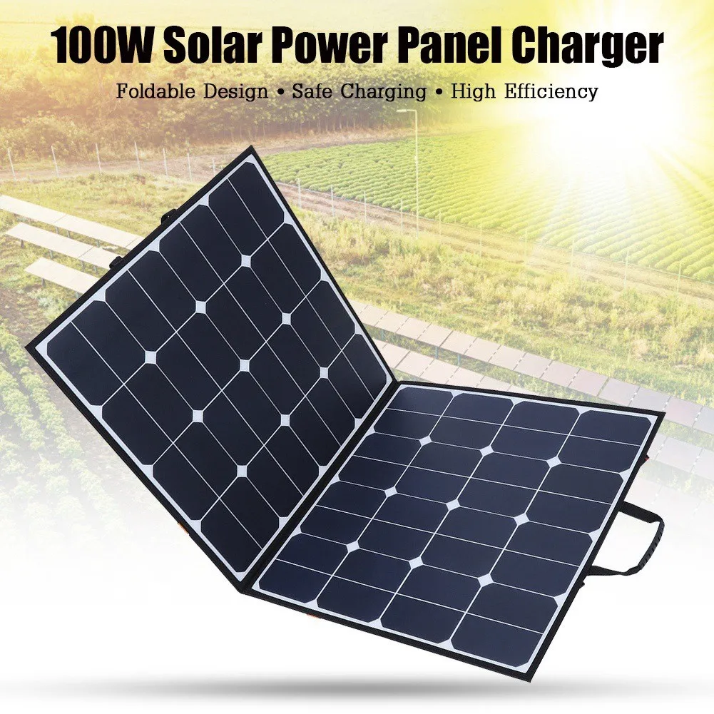 18v 100w Portable Waterproof Fabric Foldable Solar Panel ...