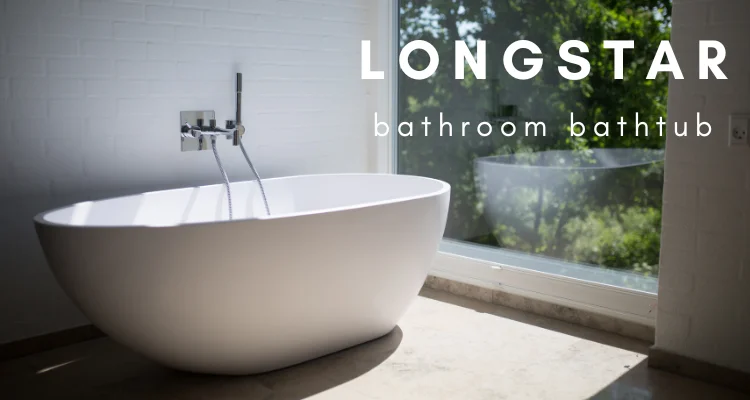 Longstar Acrylic Modern Simple Peanut Shell Shape Bathtub Small High ...