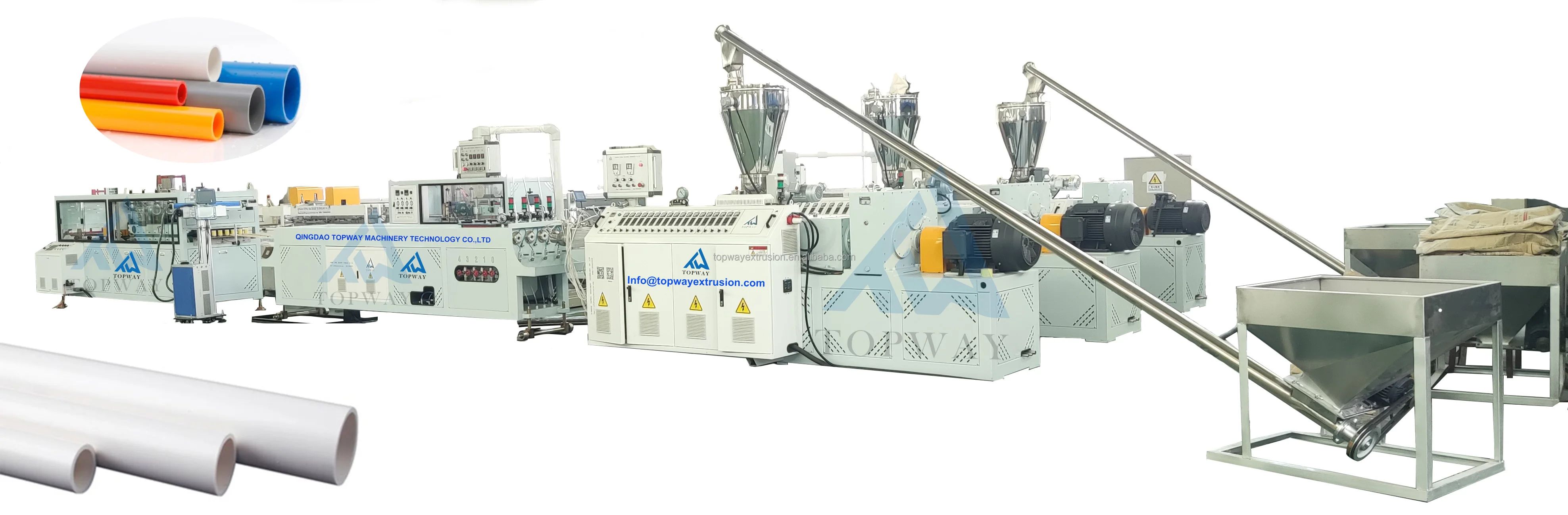 Four Cavity Pvc Conduit Pipe Production Line Pvc Dual Pipe Machinery ...