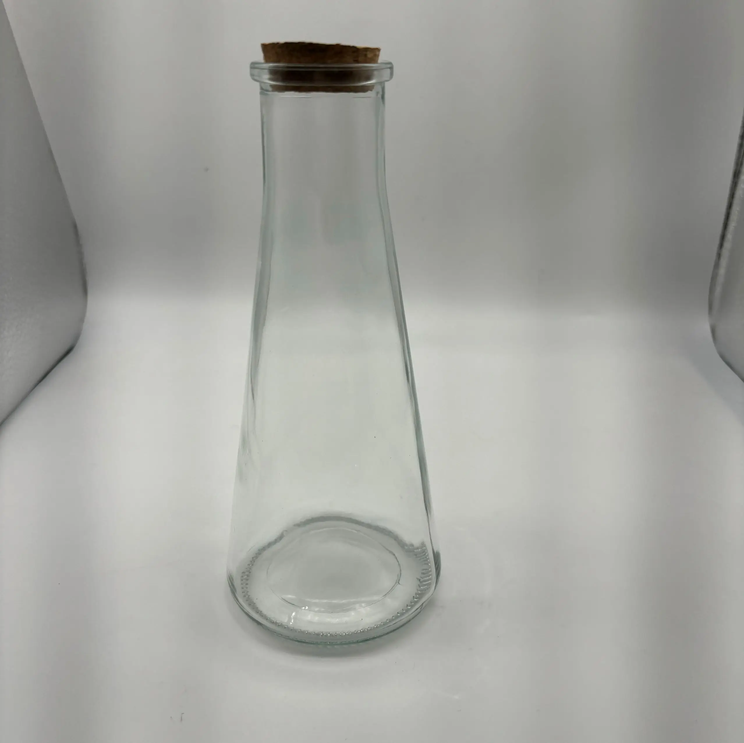 tapered cone pyramid glass bottles empty juice fruit milk glass ...