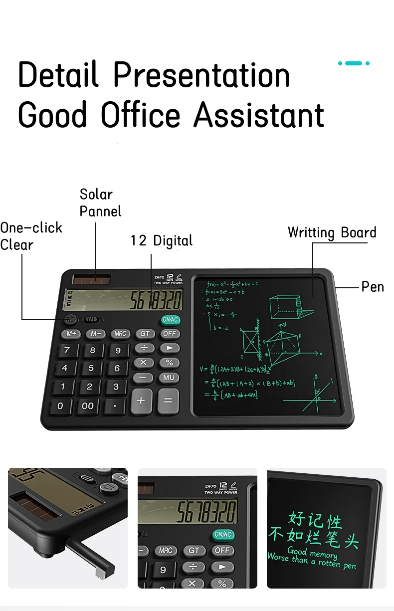 Scientific Calculators Graphing Calculator with Writing Pad 12 Digital
