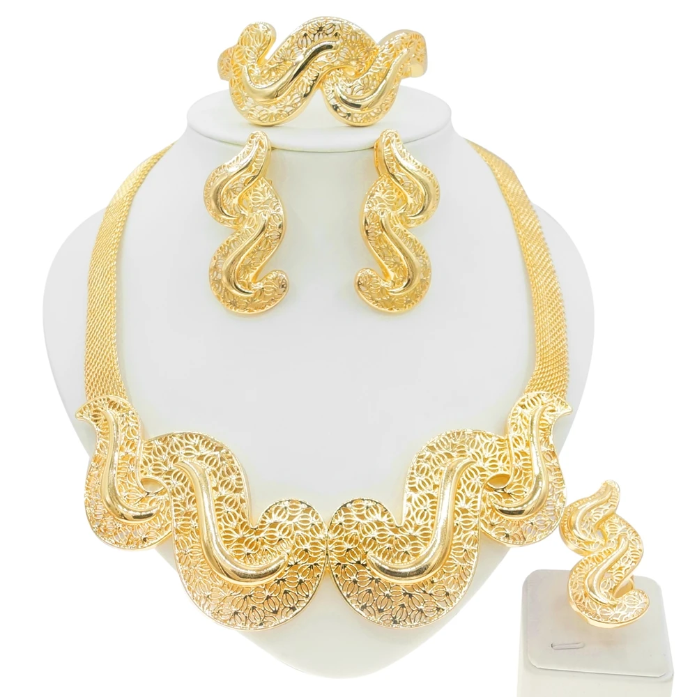 Zhuerrui Necklace Bracelet Earrings Ring Jewelry Hot Selling Italian ...
