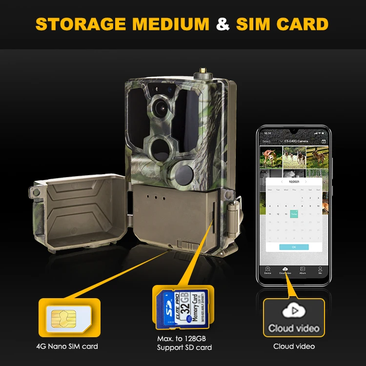 14 Mp Hd Waterproof 4g Animal Surveillance Monitor Wide Detection Deer ...