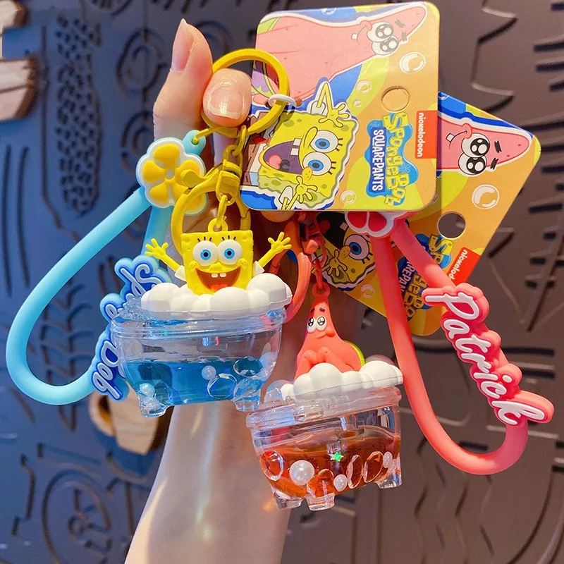 Creative Lollipop Key Chain Kawaii Floating Liquid Keychain Cartoon ...