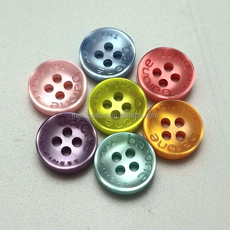 Custom Engraved Logo Brand Botton Plastic Pearl Resin Buttons For Men ...