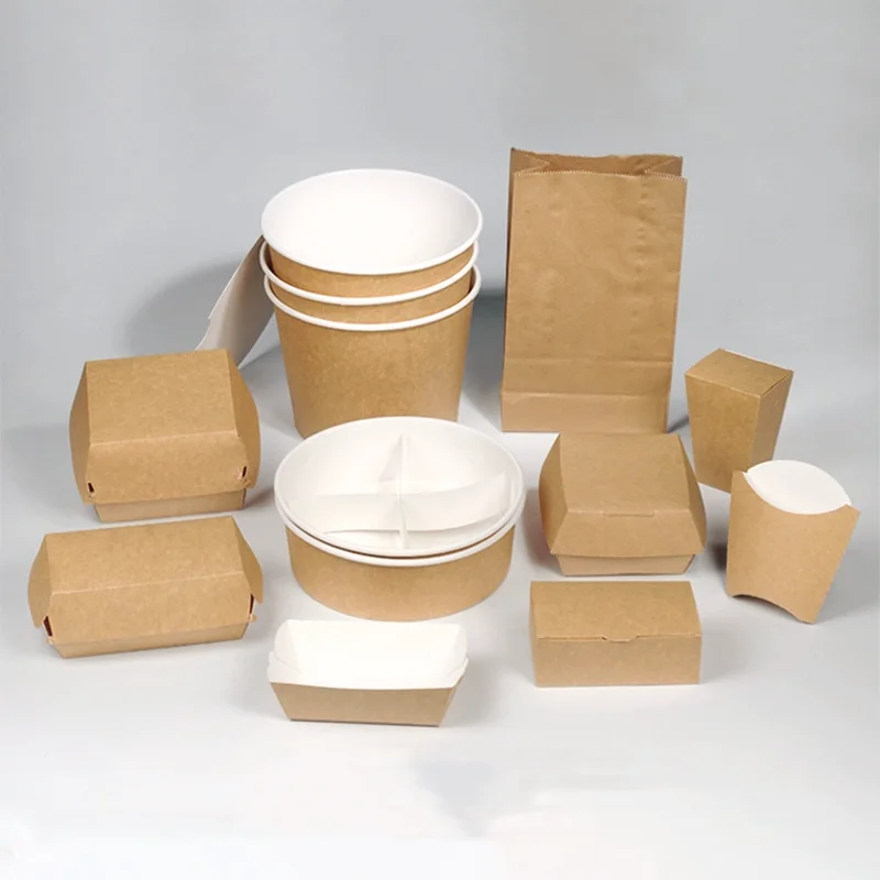 Custom Printed Paper Boxes For Snacks Set Includes Hamburger Burger ...