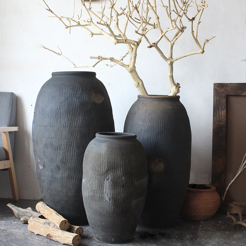 Antique Terracotta Traditional Chinese Unique Textured Ceramic Rustic ...