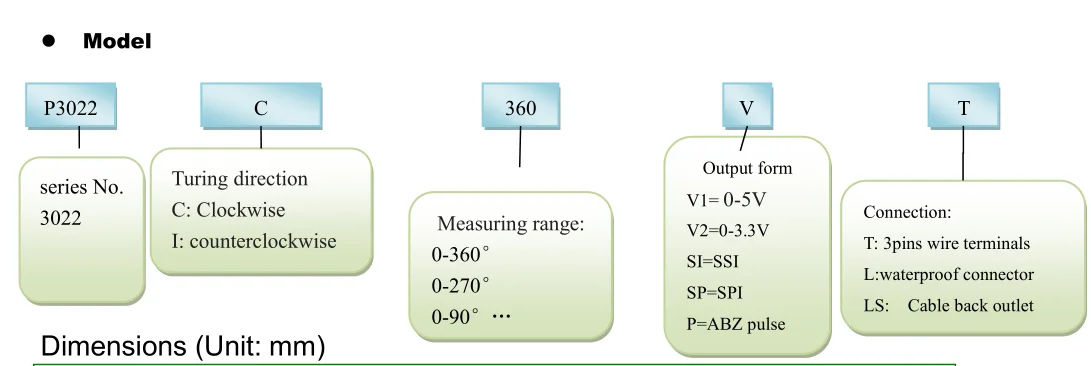 CALT 12bit Hall Effect Angle Sensor - 360° Rotary Potentiometer