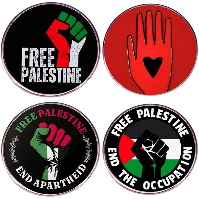 Free Palestine liberated Palestine flag brooch Palestinian ceasefire ...