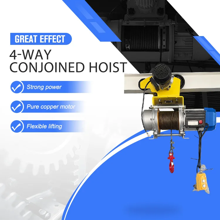 Wire Rope Mini Electric Hoist 1 Ton - 4 Way Conjoined Lift