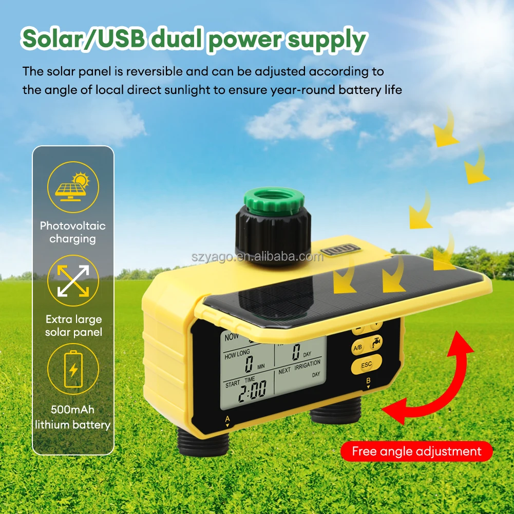 Solar Energy Waterproof Digital Irrigation Water Timer