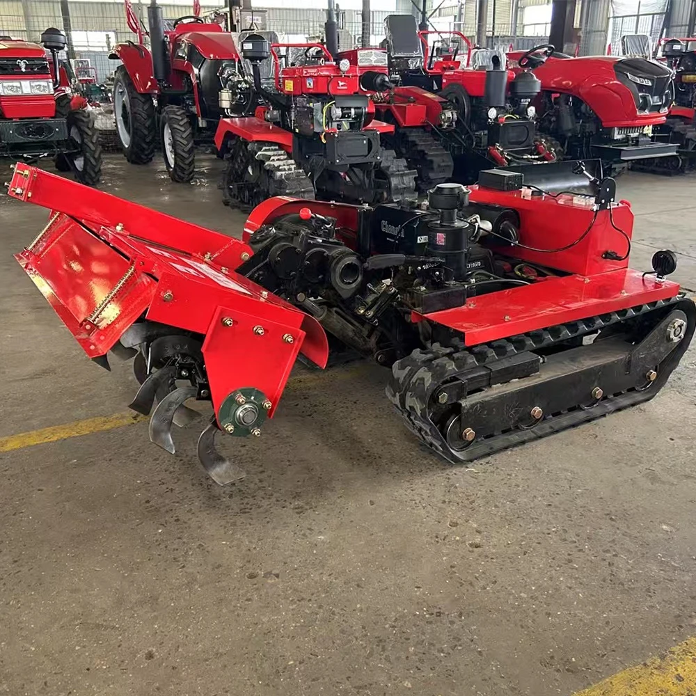 Agricultural Farming Remote-controlled Rotary Tiller Mini Crawler ...