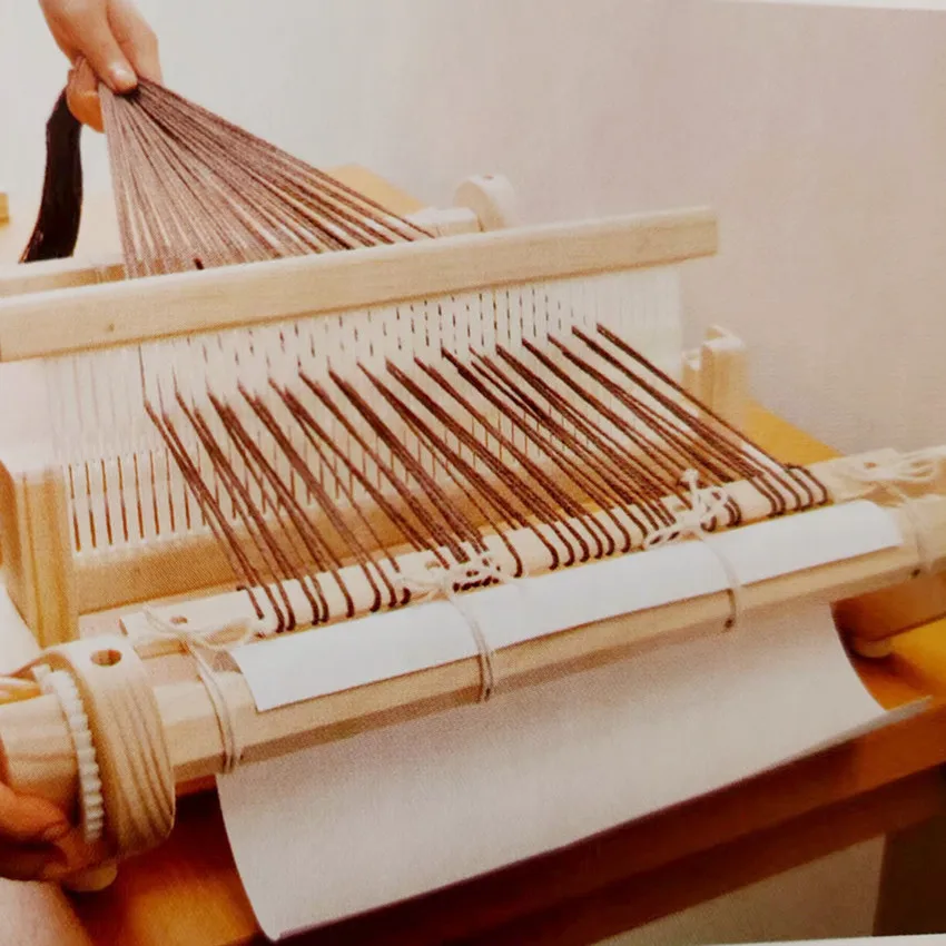 DIY Solid Wood Multifunctional Weaving Loom for Home Spinning