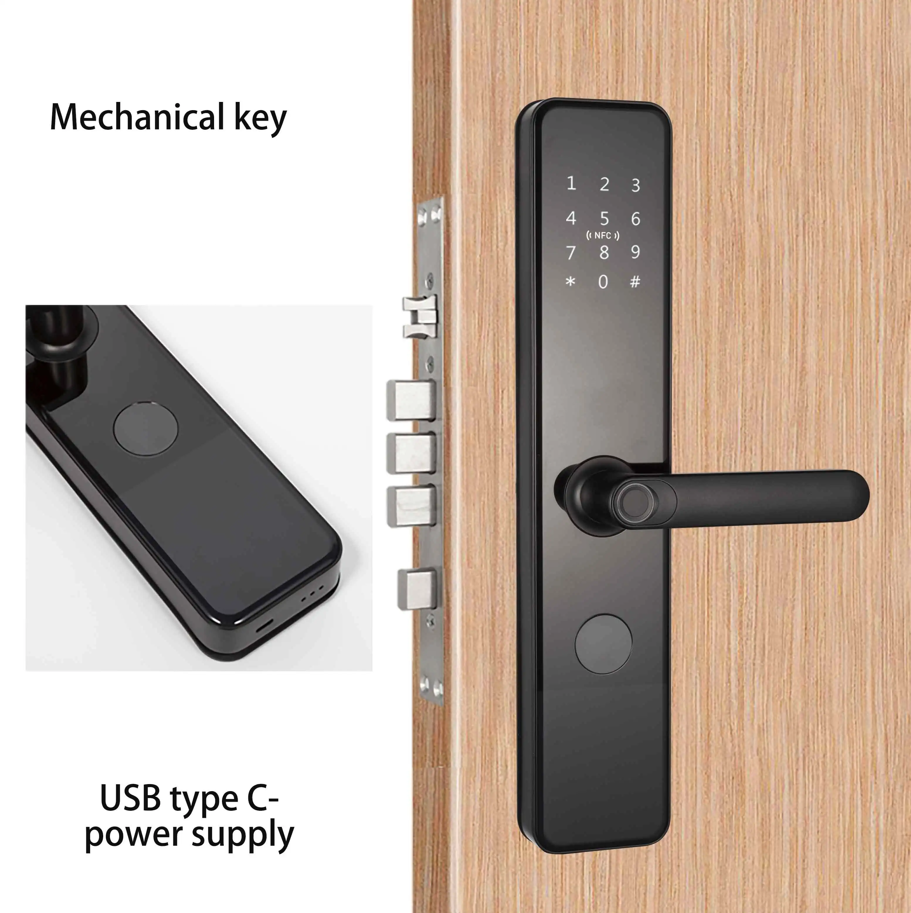 Fingerprint Keyless Biometric Door Lock - Tuya Smart Lock