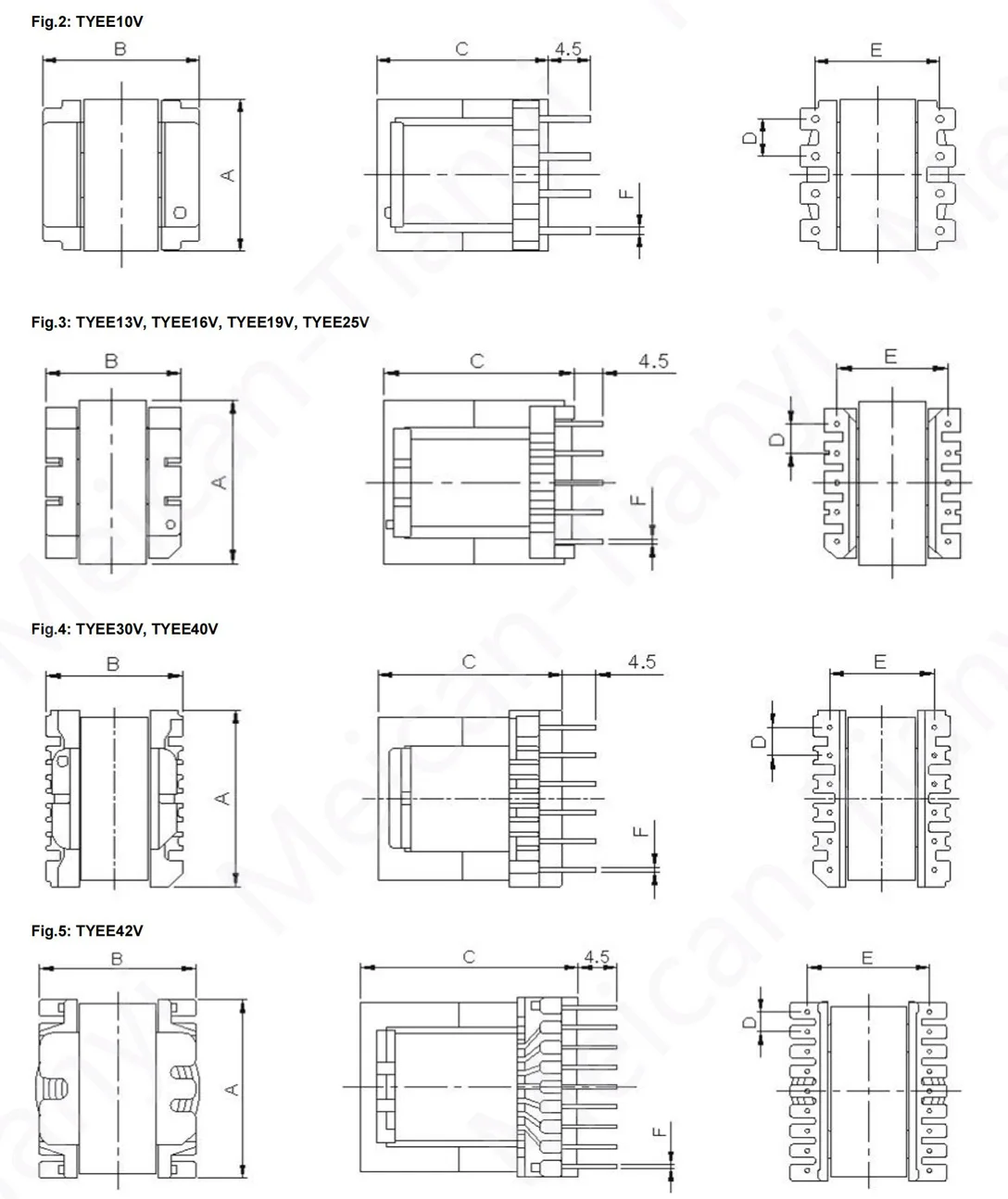 Ee13 High-frequency Transformer Ei Coil Structure Ac Output 110v Input 380v/400v/415v/440v/200v ...