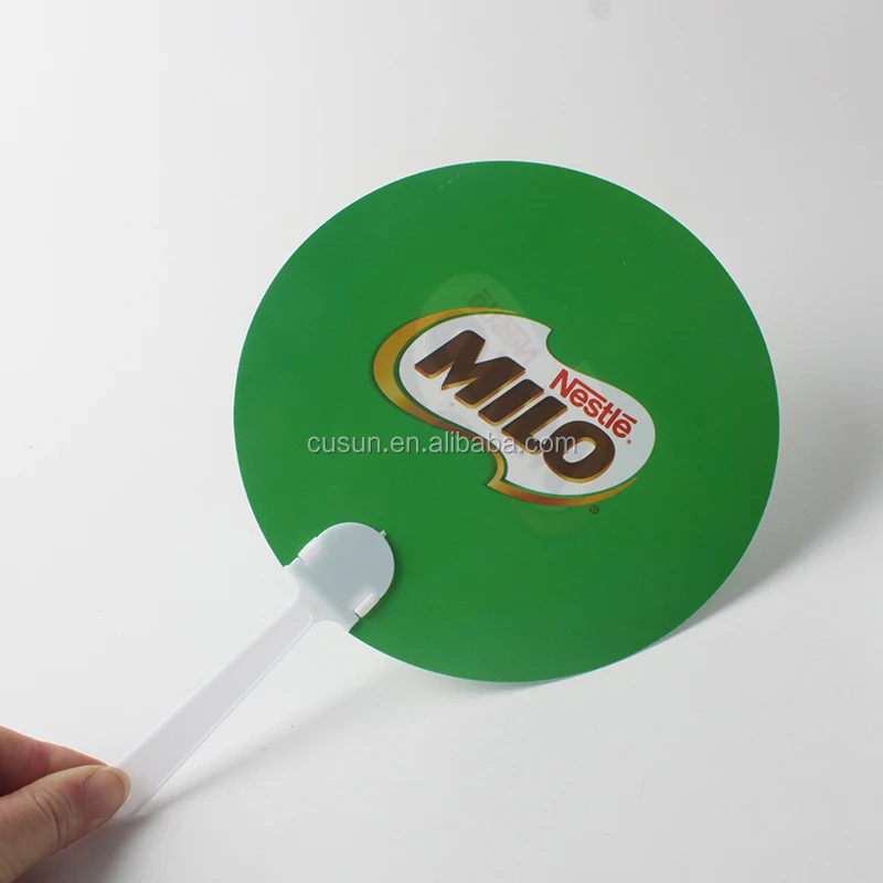 Round Shape PP Hand Fan Promotion - Eco-Friendly Gift