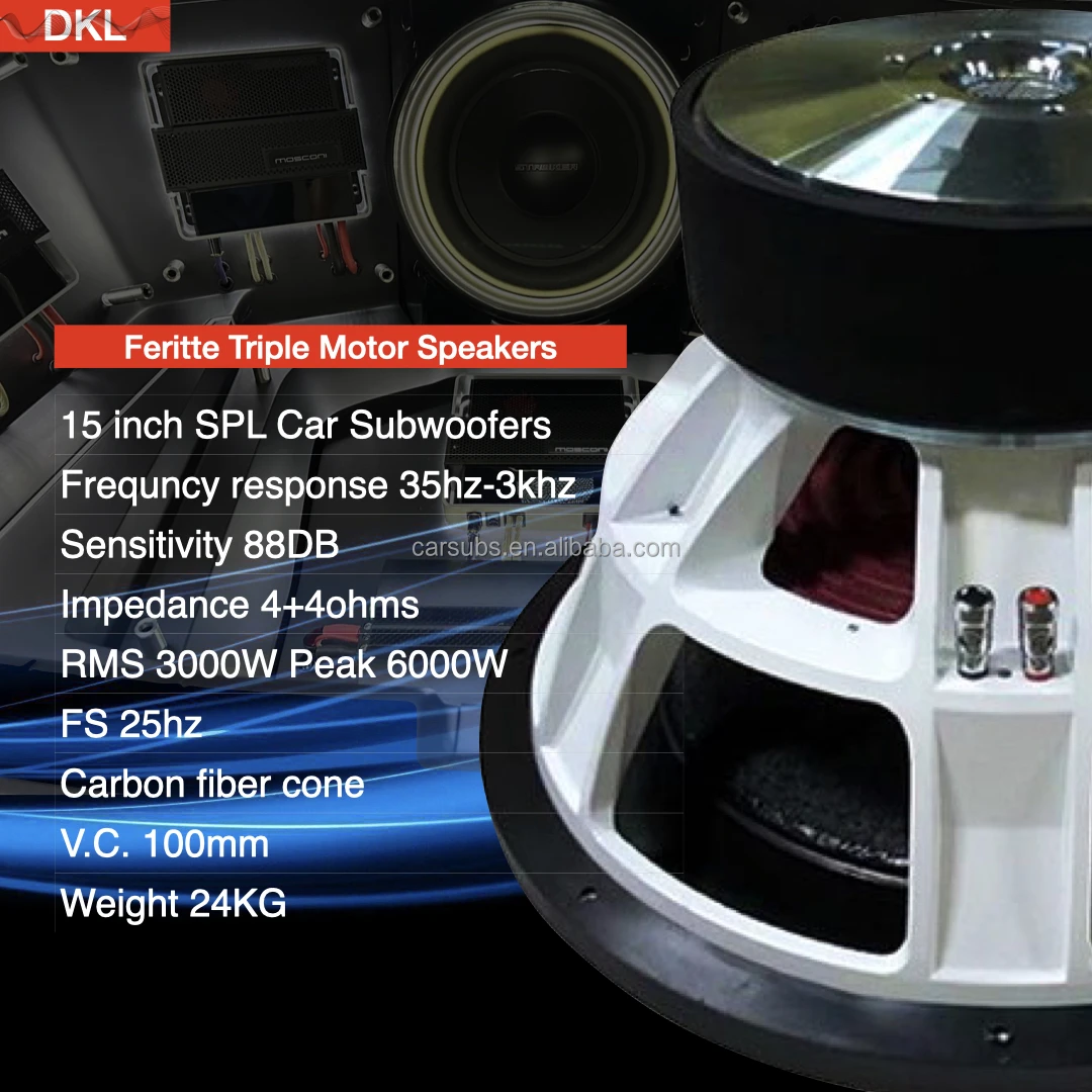 Car SPL Subwoofer Speaker 15 Inch Competition Sub RMS 3000W Strong ...