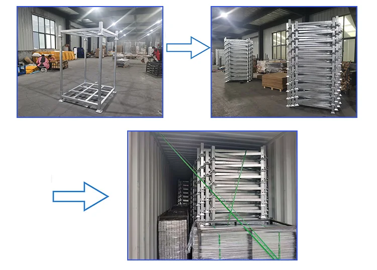Warehouse Heavy Duty Powder Coated Storage Metal Stackable Post Pallet ...