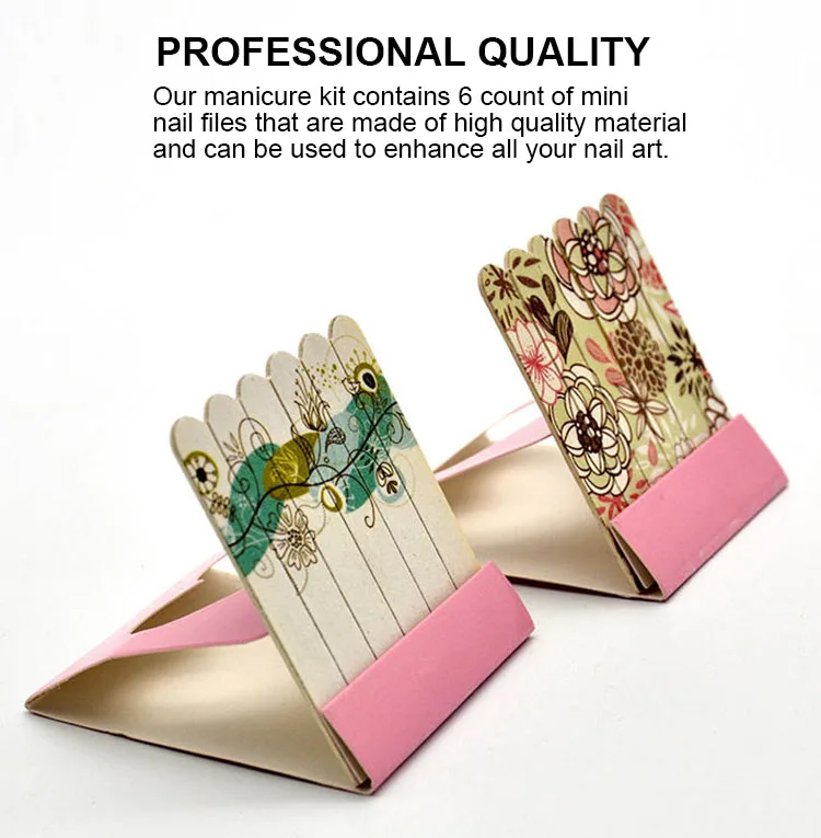 Wholesale 6pcs Set EVA Matchbox Wooden Nail Manicure Tools
