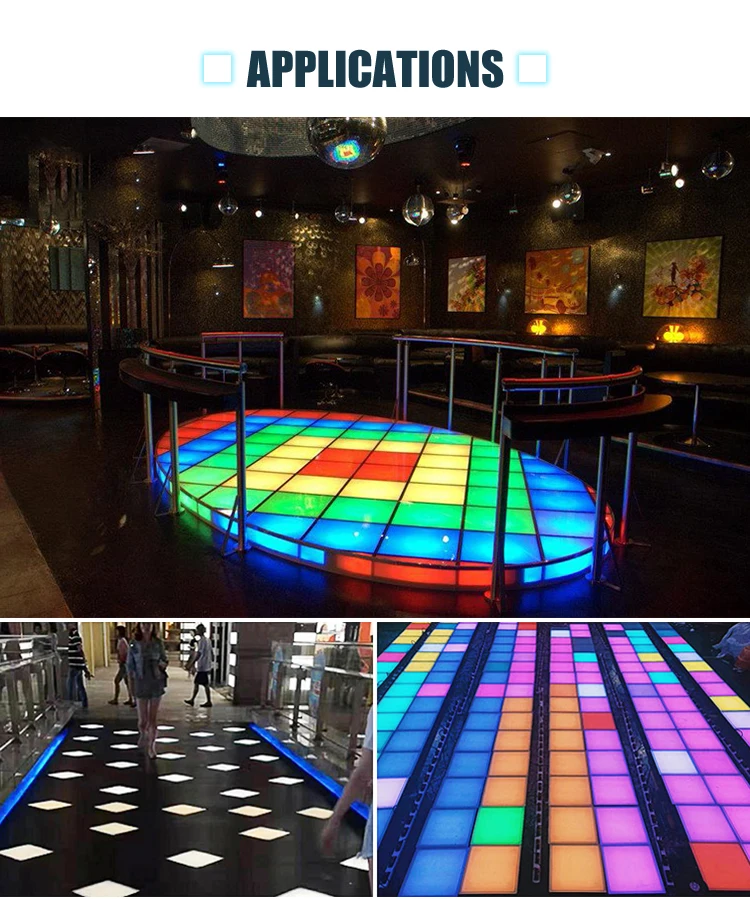 DMX512 LED Party Floor Disco Brick Entertainment Dance Floor Show Club ...