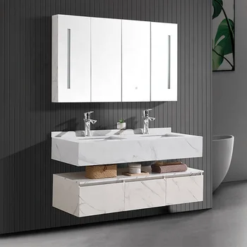 White Modern Bathroom Vanity Unit Washroom Cabinet Bathroom Vanities ...