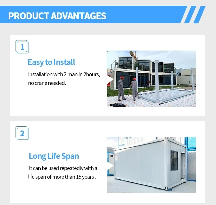 China Modern Tiny Detachable Modular Prefabricated Container Homes 40ft ...