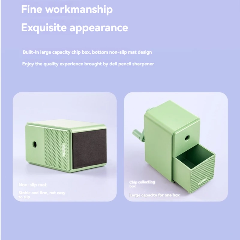 Deli Ns077-s Green Auto-feed Rotary Pencil Sharpener For Pencil Hand ...