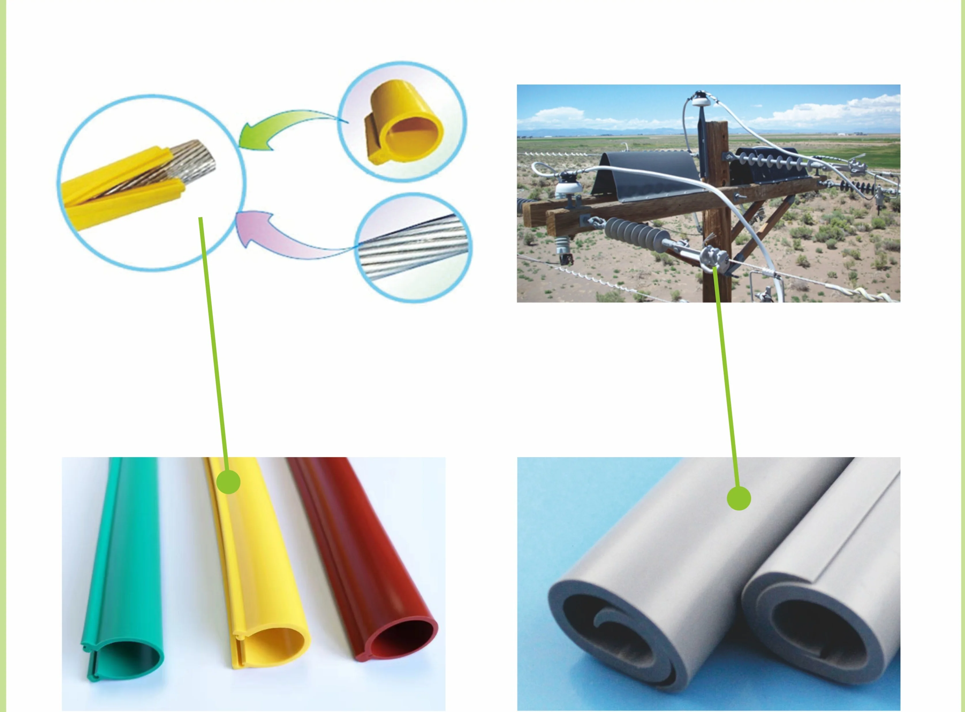 Spiral Electric Silicone Rubber Hose Power Cold Shrink Silicone Tube ...