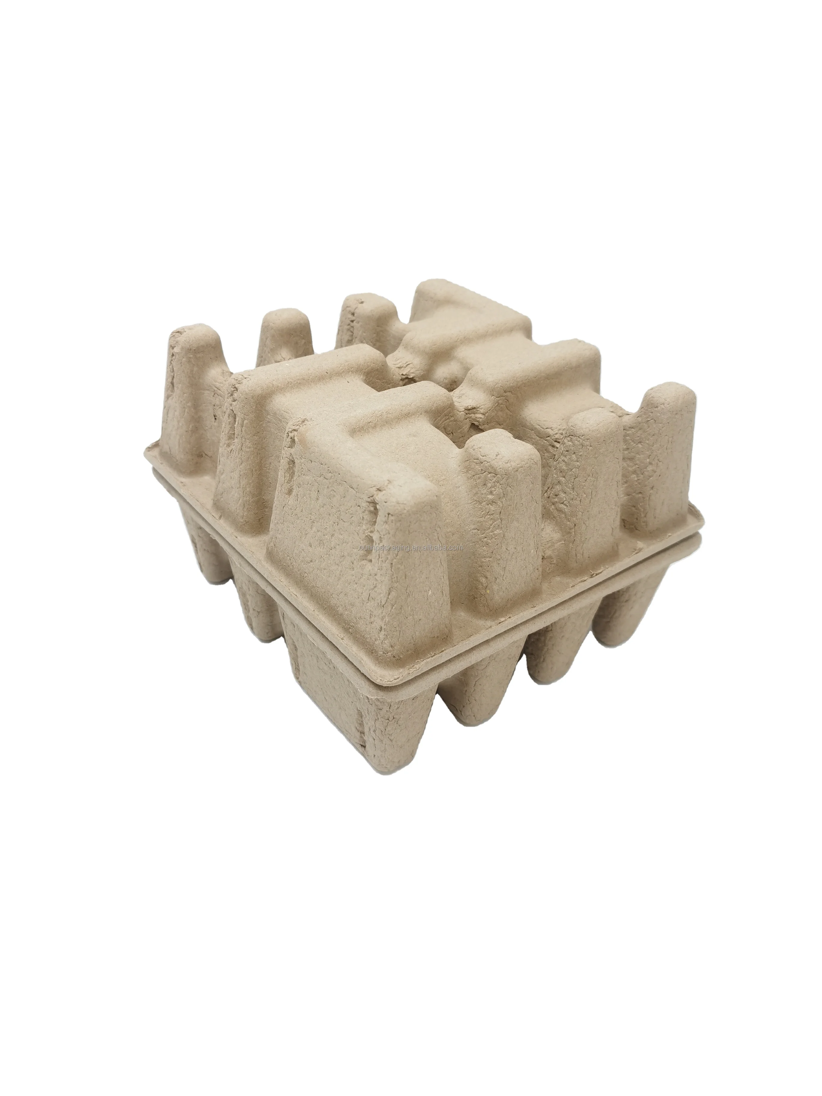 Custom Sustainable Eco Friendly Molded Pulp Tray Packaging for Shipping ...