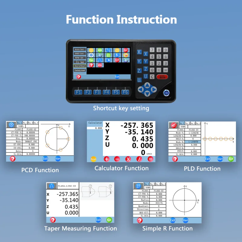 Ditron Dro D80 2/3/4axis Lcd Digital Readout Display With 50-3000mm Linear Glass Scale/linear ...