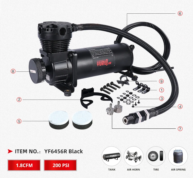 Multi-purpose 4x4 12v Suspension Air Compressor 200psi Car Pressure ...