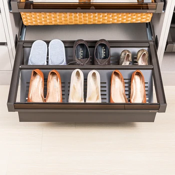 Unihopper Modern Wardrobe Shoe Cabinet Storage Glass Panel Soft Closing ...