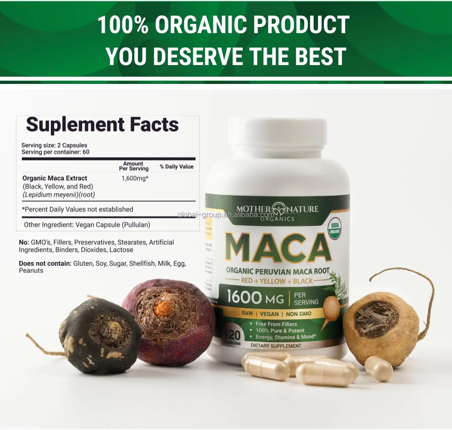 Oem Original Maca Capsules Suplements Maca Powder For Energy Booster ...