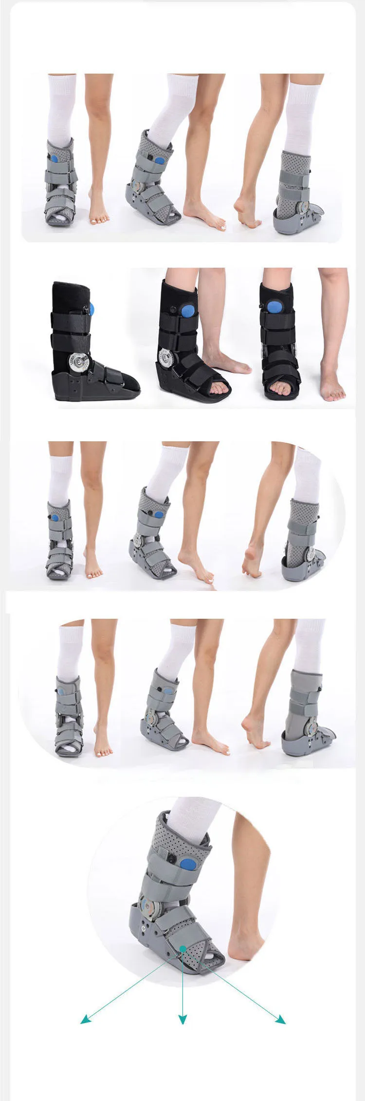 Adjustable Lower Ankle Joint Fixation Brace Orthosis Foot Ankle Support ...