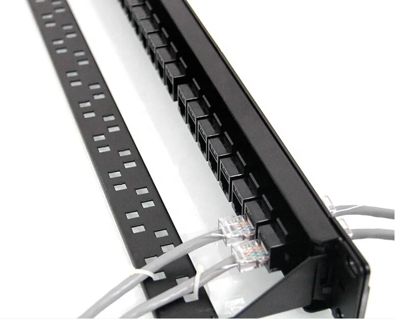 19-inch 1U Rack Mount CAT6/CAT5E/CAT6A Patch Panel 24/48 Ports