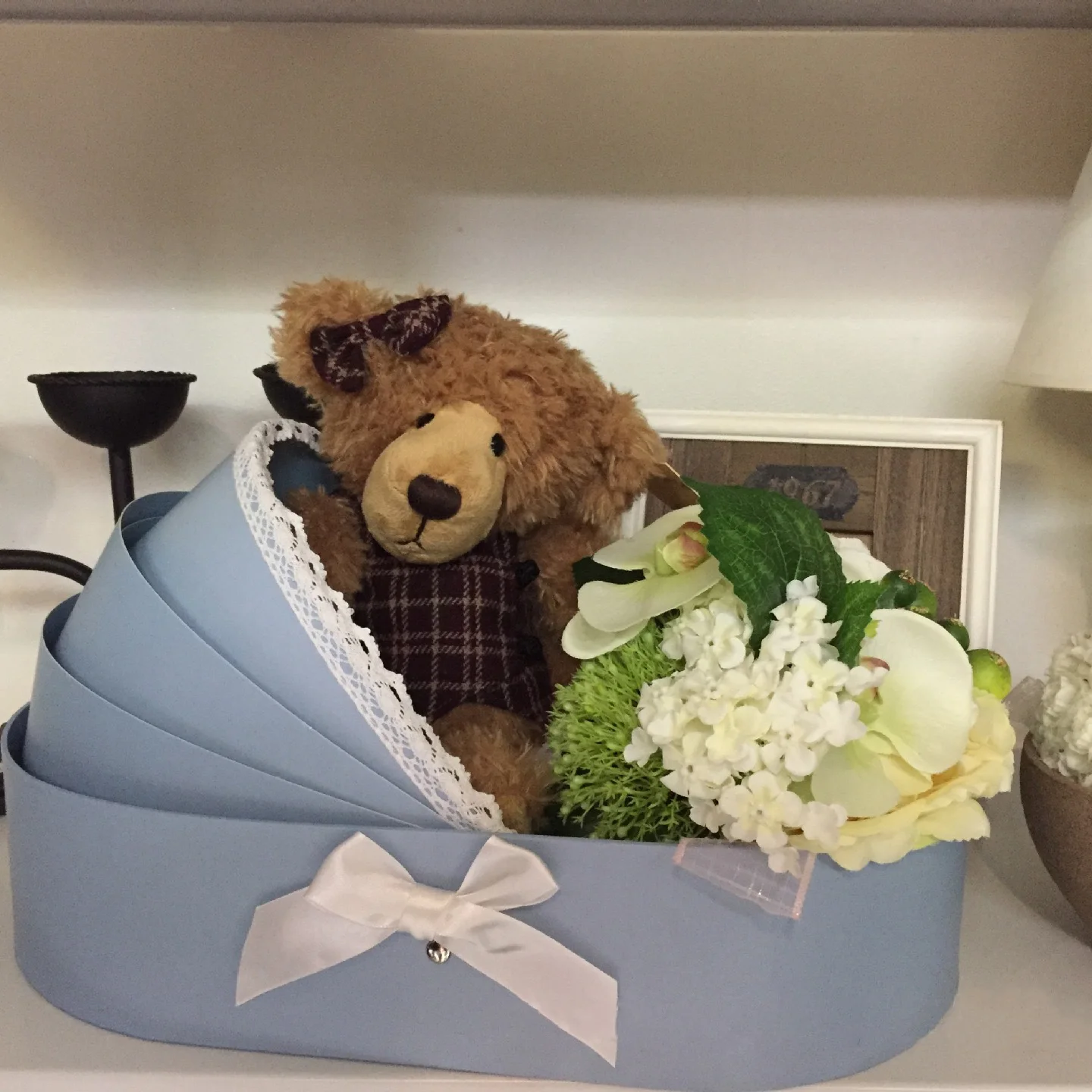 Wholesale Portable Party Creative Baby Cradle Crib Flower Box