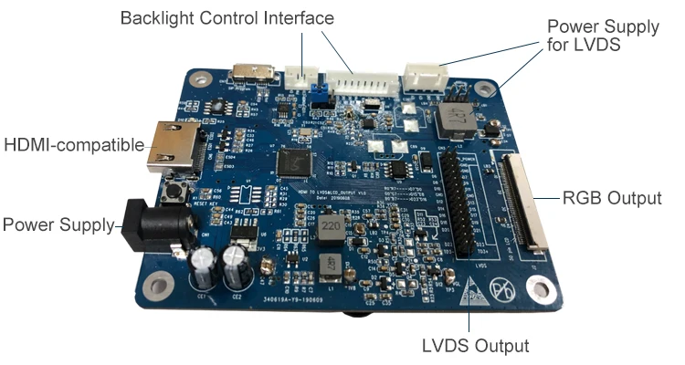 Rgb Lvds Lcd Controller Board Lcd Controller Driver Boards 7 Inch ...