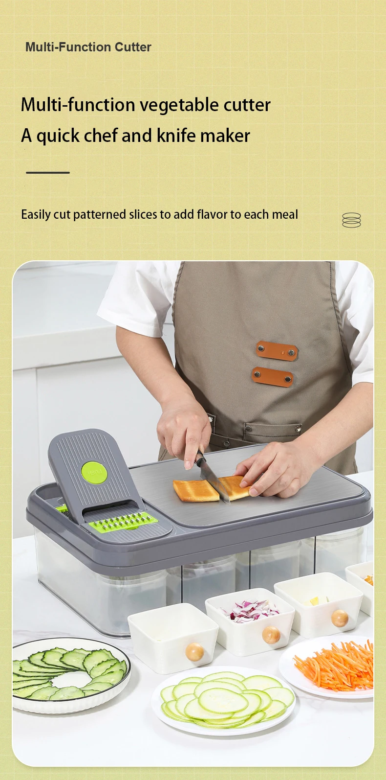 Vegetable Slicer Food Processor Sustainable Vegetable Chopper Grinder ...