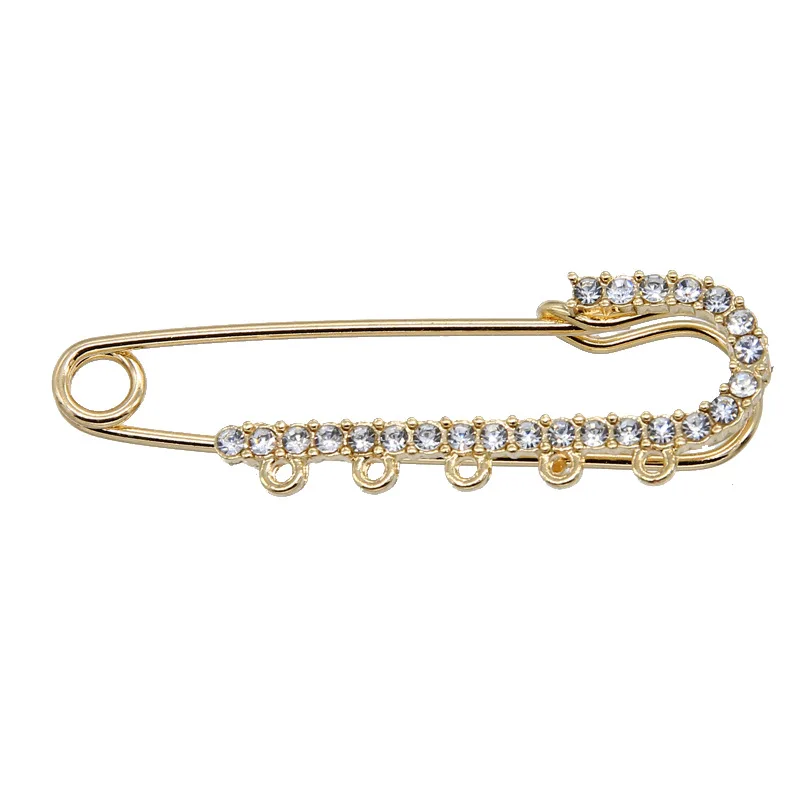 Loops Gold Plated Baby Pins Brooch Rhinestone Crystal Muslim Islamic ...