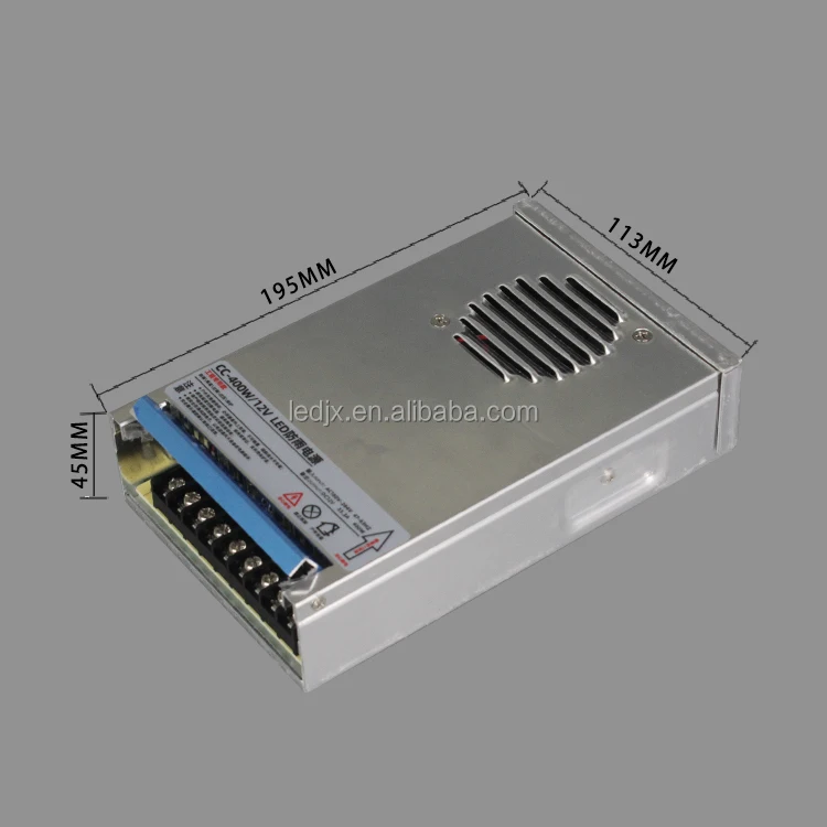 Rainproof 12V 400W Constant Voltage Power Supply for LED Strips