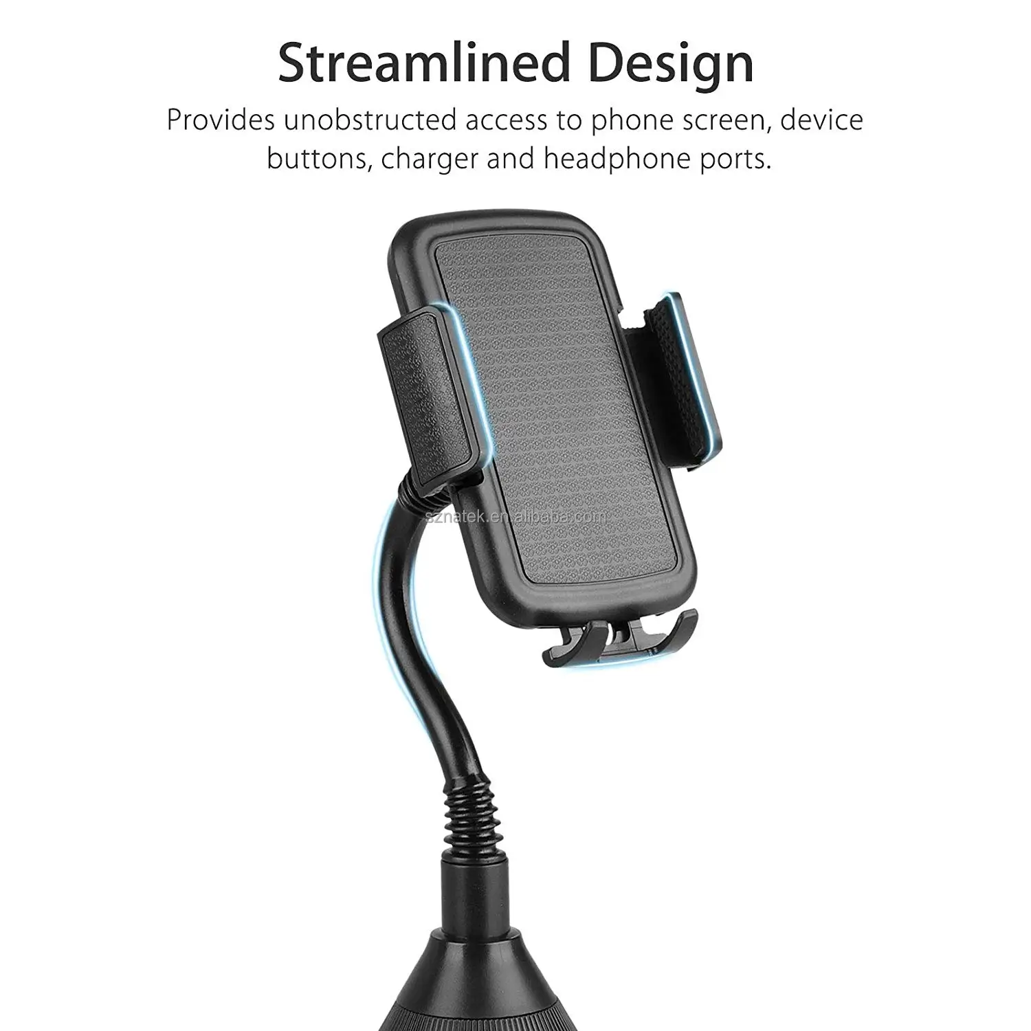 Universal Flexible Cup Holder Phone Mount for Bus Seats