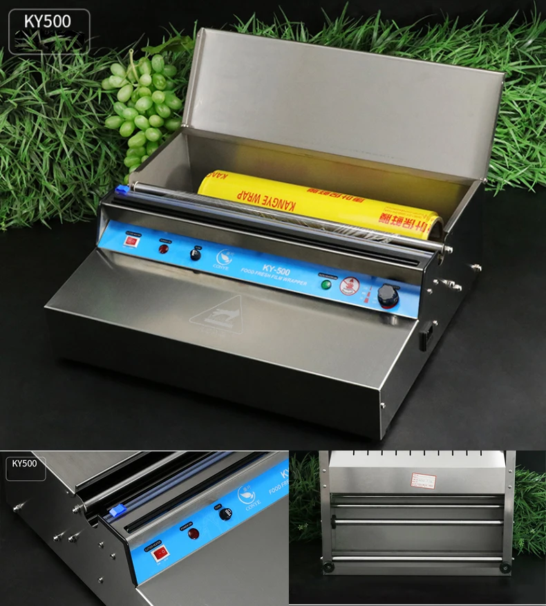 18" 450mm Hand Wrapping Machine Film Wrapper for Food Fruit Tray Food ...