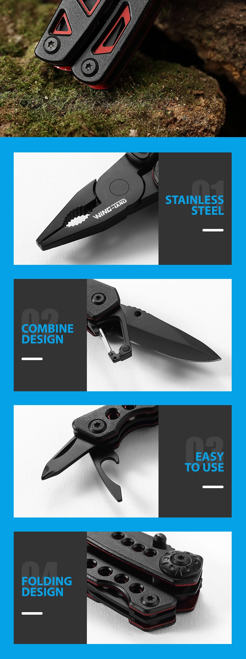 8in1 Outdoor Multi-Function Pliers - Durable & Versatile