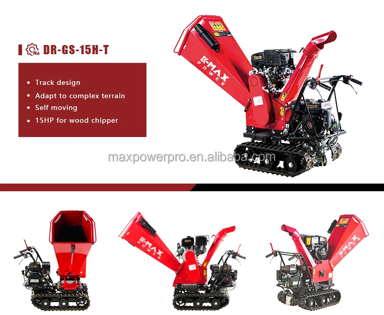 15HP 420CC Twin Blade Drum System Wood Chipper Shredder