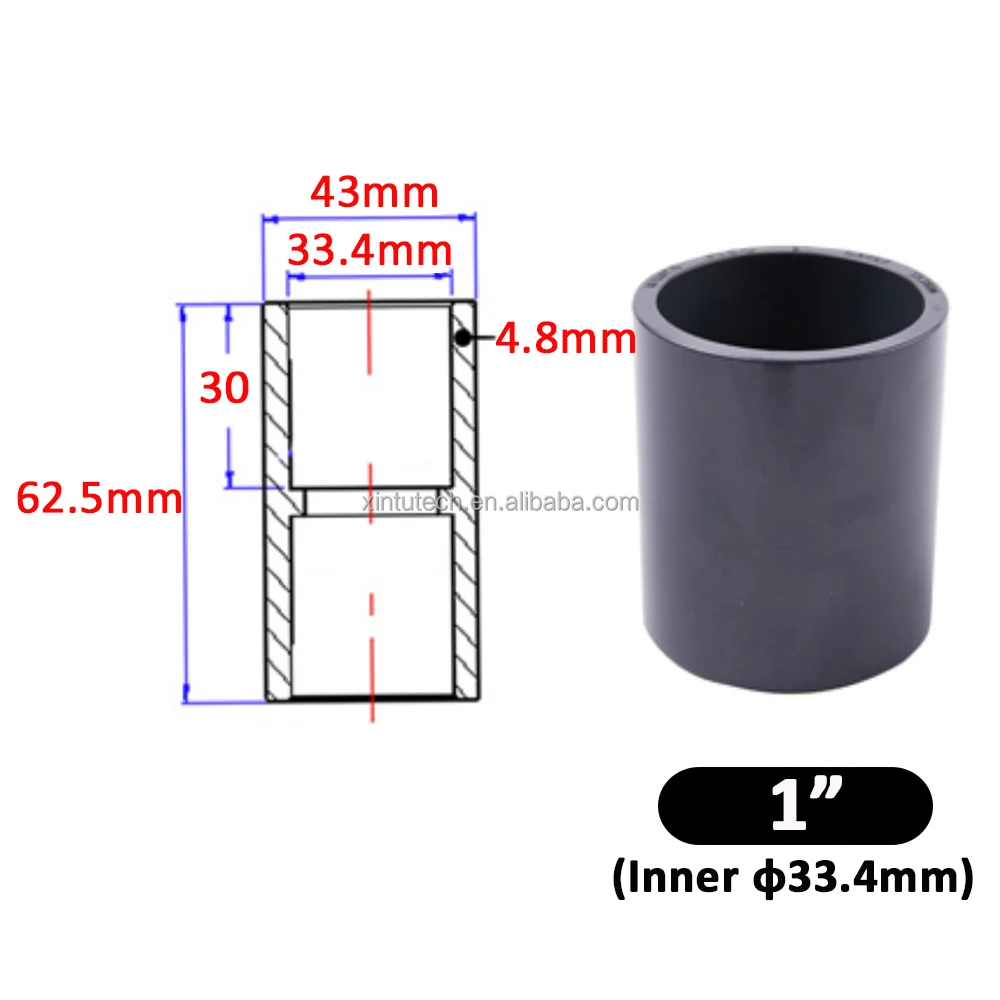 ANSI SCH80 UPVC Pipe Adapter Slip (socket X Socket) for Hose Repair