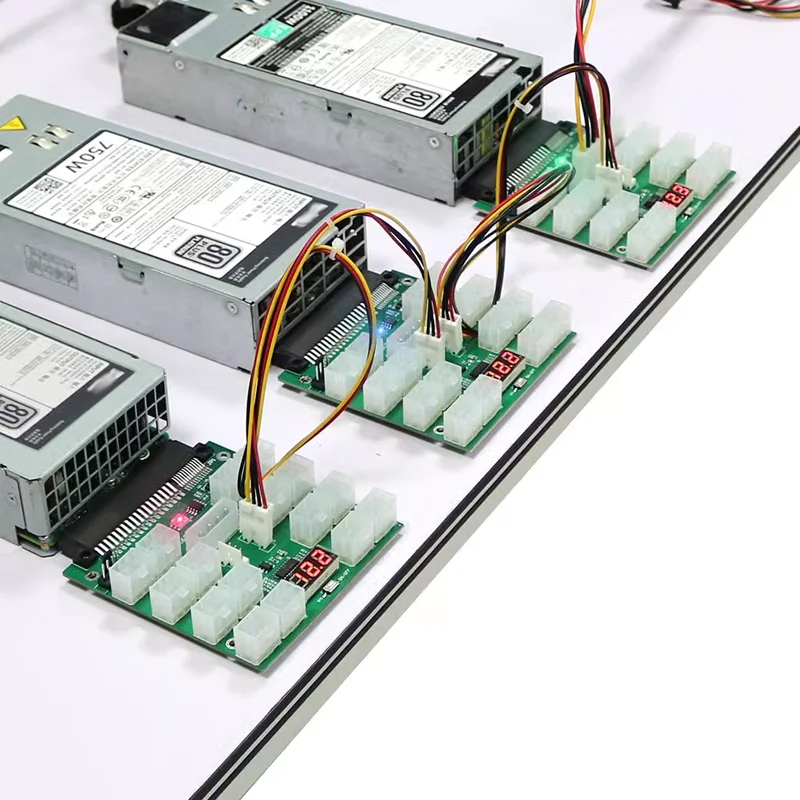 Upgrade Version 12v 6pin Gpu Mining Breakout Board For Dell 750w/1100w ...