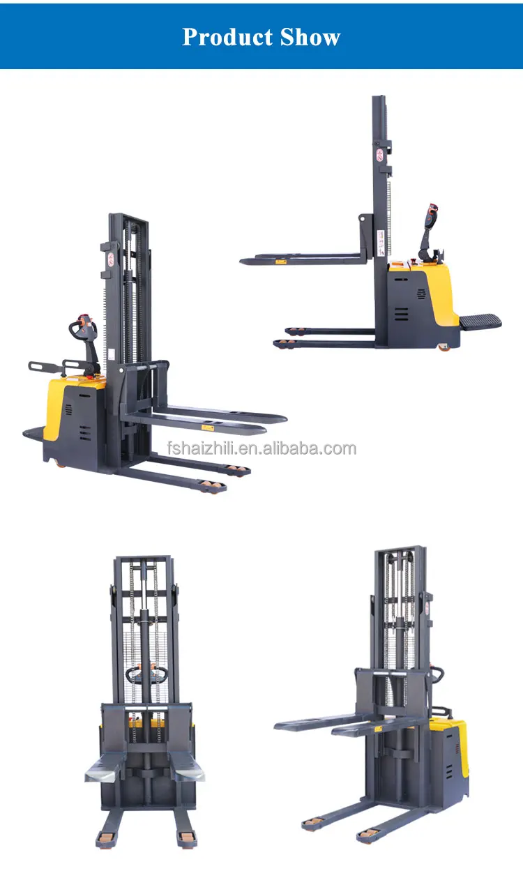 Haizhili Stand Load Walking Fully Warehouse Small Mini 1500kgs Full ...