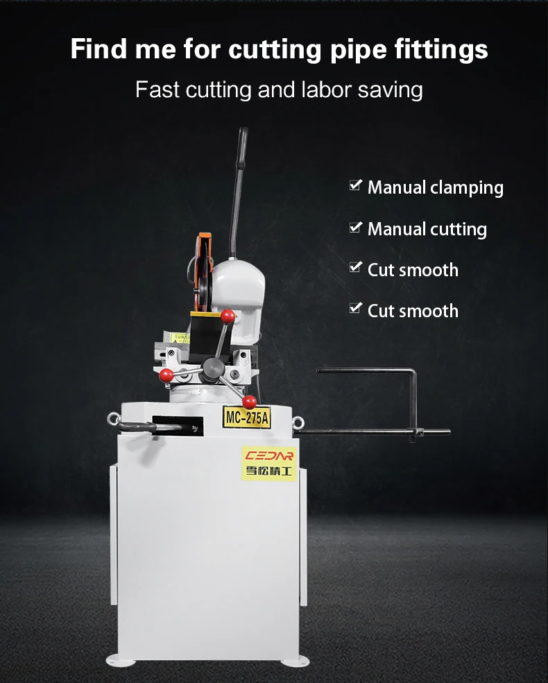 275a Manual Pipe Cutting Machine For Cutting 45 Degrees - Buy Pipe Cold ...