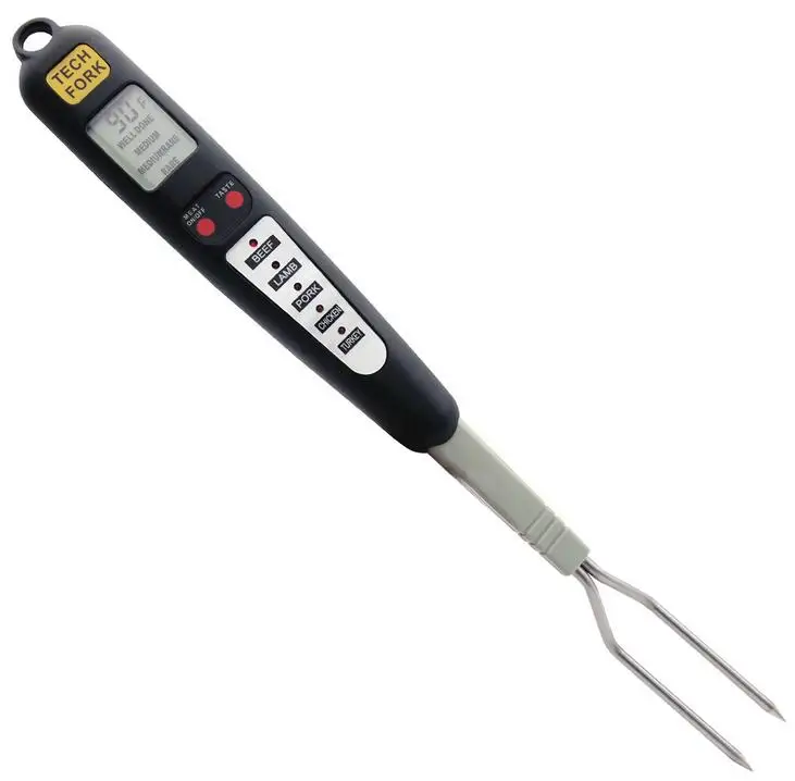 Cook Digital Bbq Meat Thermometer Fork With Instant Read Probe Preset ...