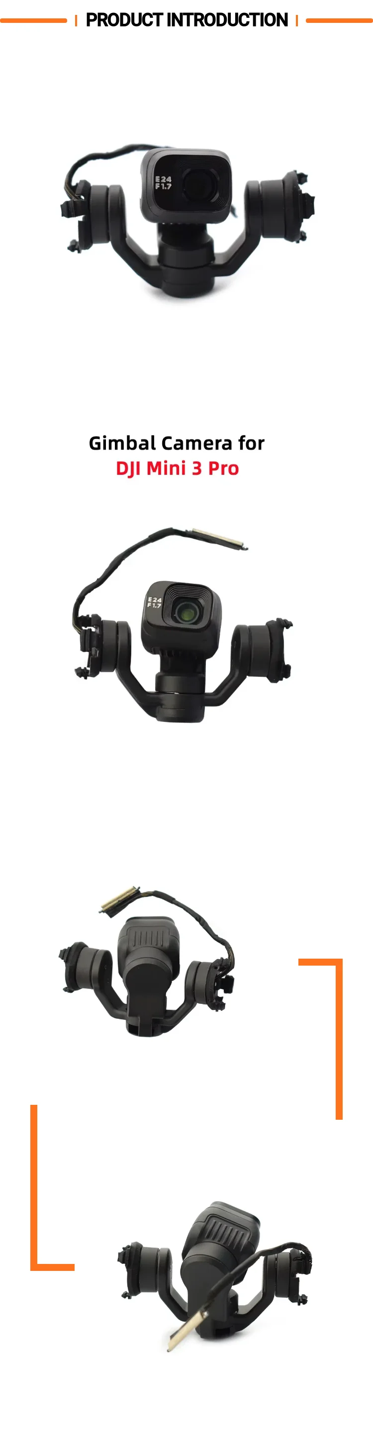 OKOUME Drone Gimbal Camera with Signal Cable for Mini 3 Pro Replacement ...